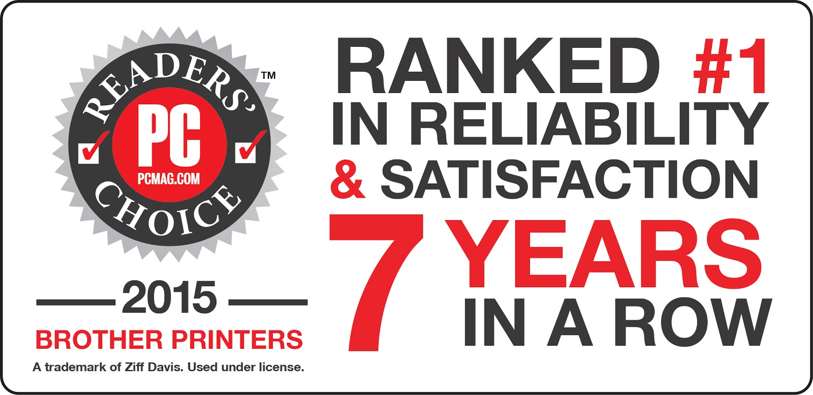 BROTHER WINS 2015 PCMAG’s READERS’ CHOICE AWARD AND BUSINESS CHOICE ...