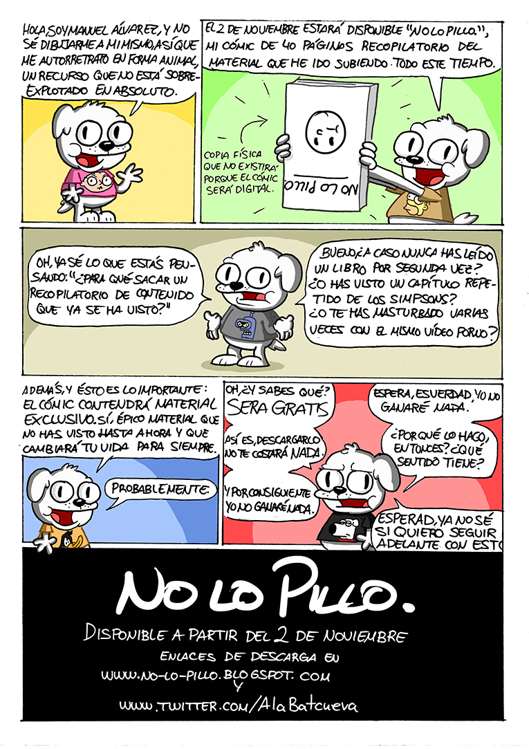 No lo pillo.: "No lo pillo." Disponible a partir del 2 de noviembre.