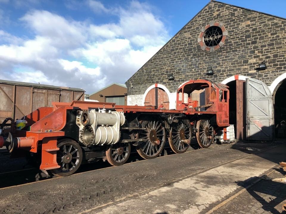 5025 The oldest surviving LMS Black 5: Running board riveting finished.