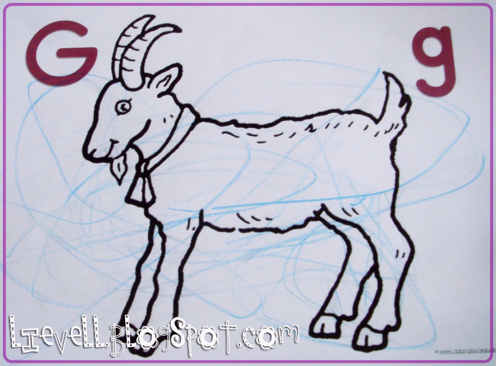 Pre-Nursery : Gg - Goat - Lievell