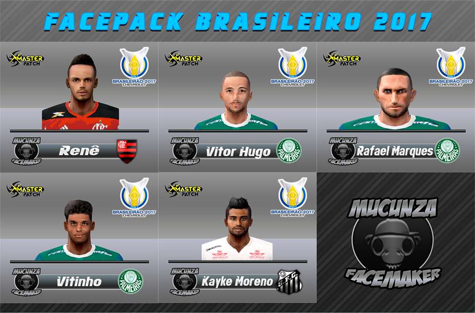 PES 6 | Face-Pack Brasileirão 2017 ~ Editing Pes 6 HD