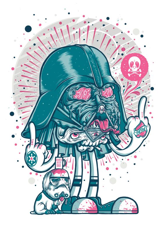 Darth Vader Poster Darth Vader Fuck The Rebelion Poster Darth Vader Jodida Rebelion