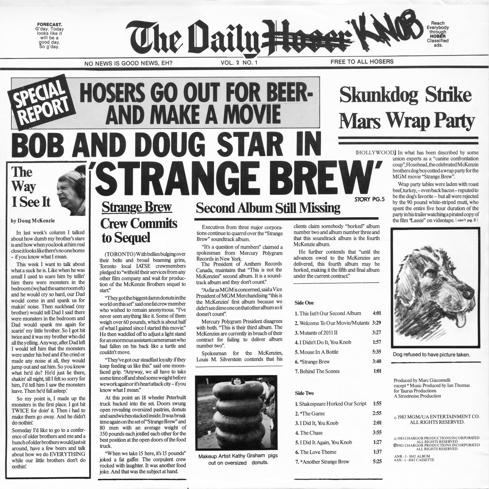 Vintage Stand-up Comedy: Bob & Doug McKenzie - Strange Brew OST 1983