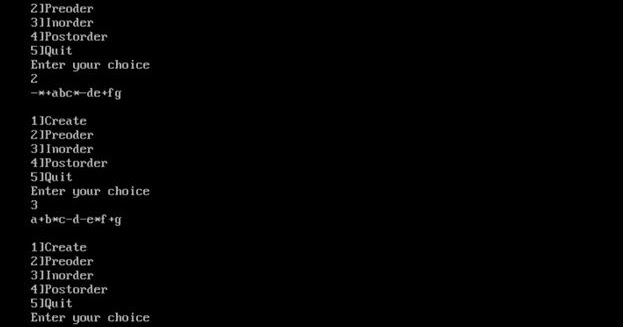 Construction of expression tree using Postfix Expression