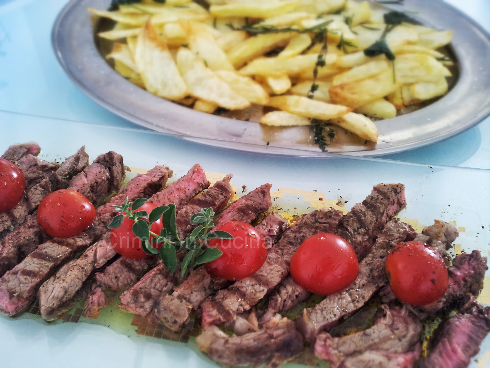 Crimini In Cucina: Tagliata di carne e patate alla toscana di Nigella