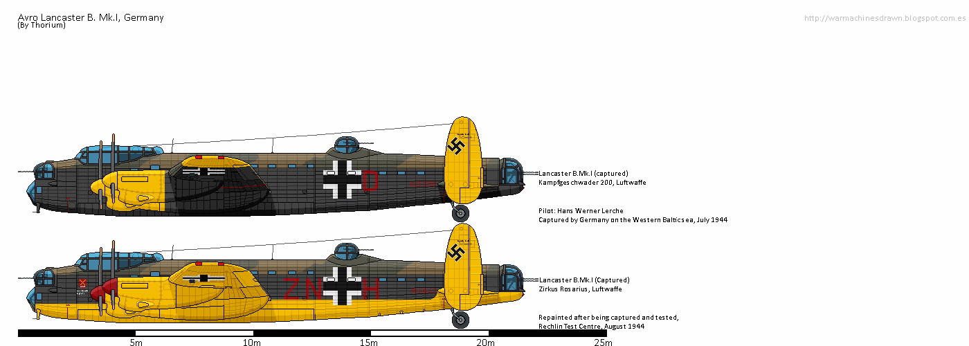 War Machines Drawn: Avro Lancaster - German users (captured)