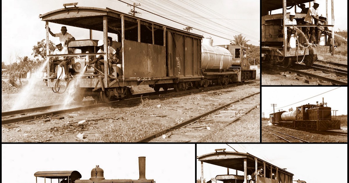 Removiendo la maleza en las vías del Ponce & Guayama Railroad ...