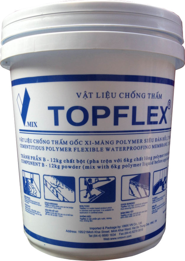 TOPFLEX: TOPFLEX Flexible, polymer cement waterproofing slurry