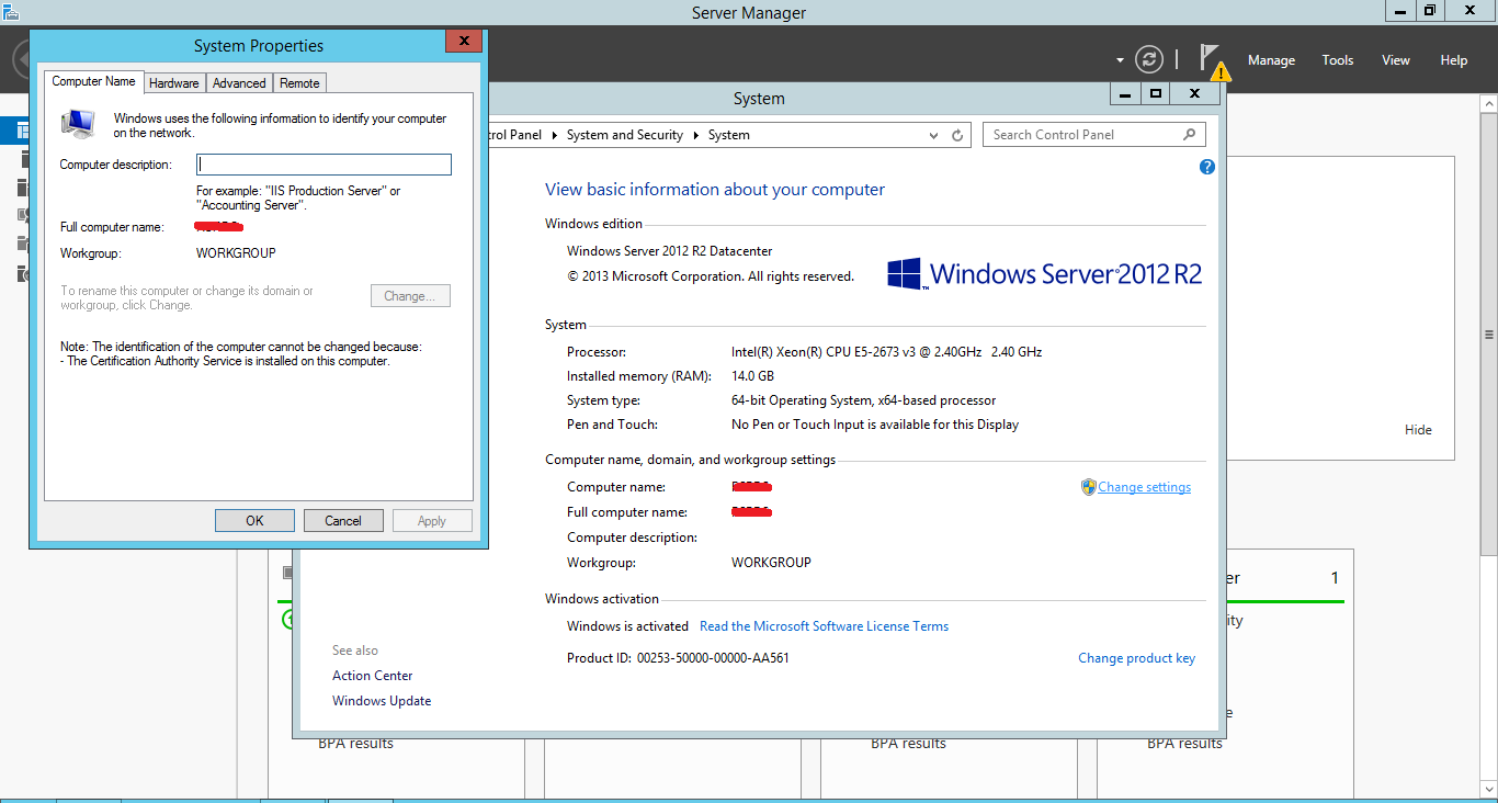 Other Misllaneous: To rename this computer or change its domain or ...