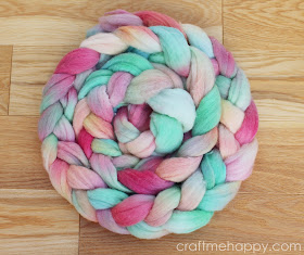 Craft me Happy!: Dyeing and spinning hand painted wool top - my first ...