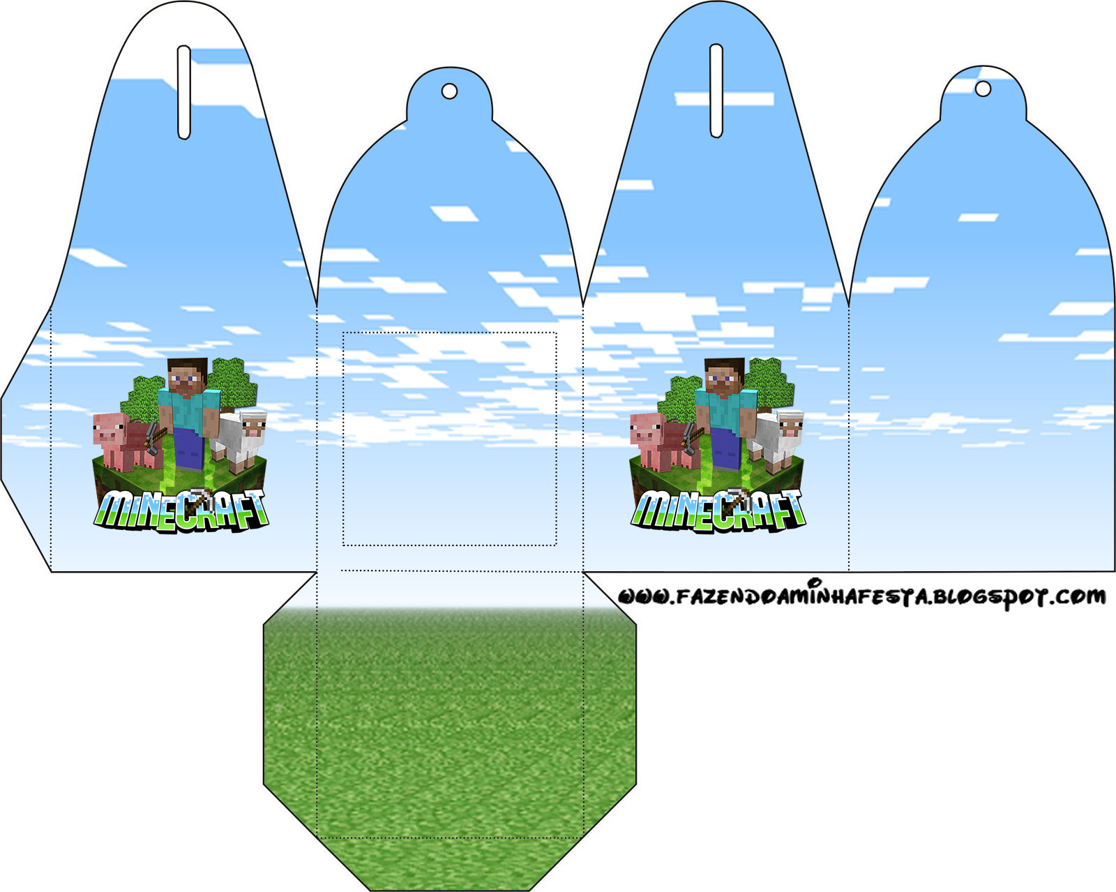 Minecraft - Kit Completo com molduras para convites, rótulos para ...