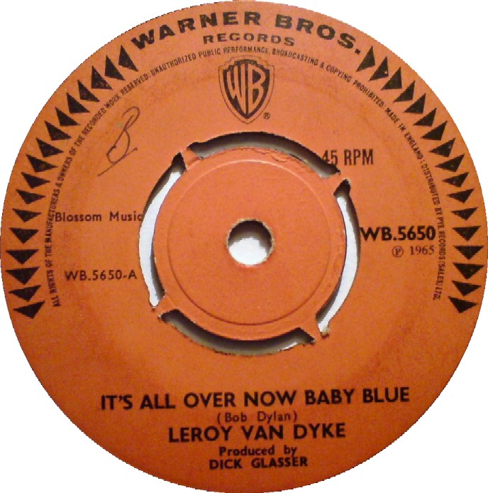 stranger than known: Leroy Van Dyke - It's All Over Now Baby Blue