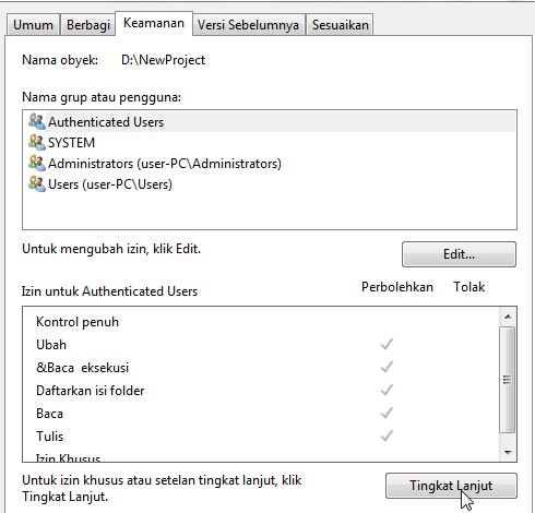 cara mengunci folder/file agar tak bisa di buka orang lain | DEDI-SMK