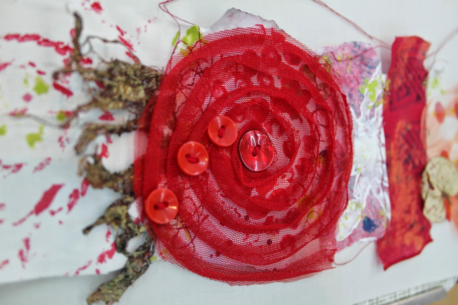 H-anne-Made: Print Collage Stitch with Creative Threads in Garstang