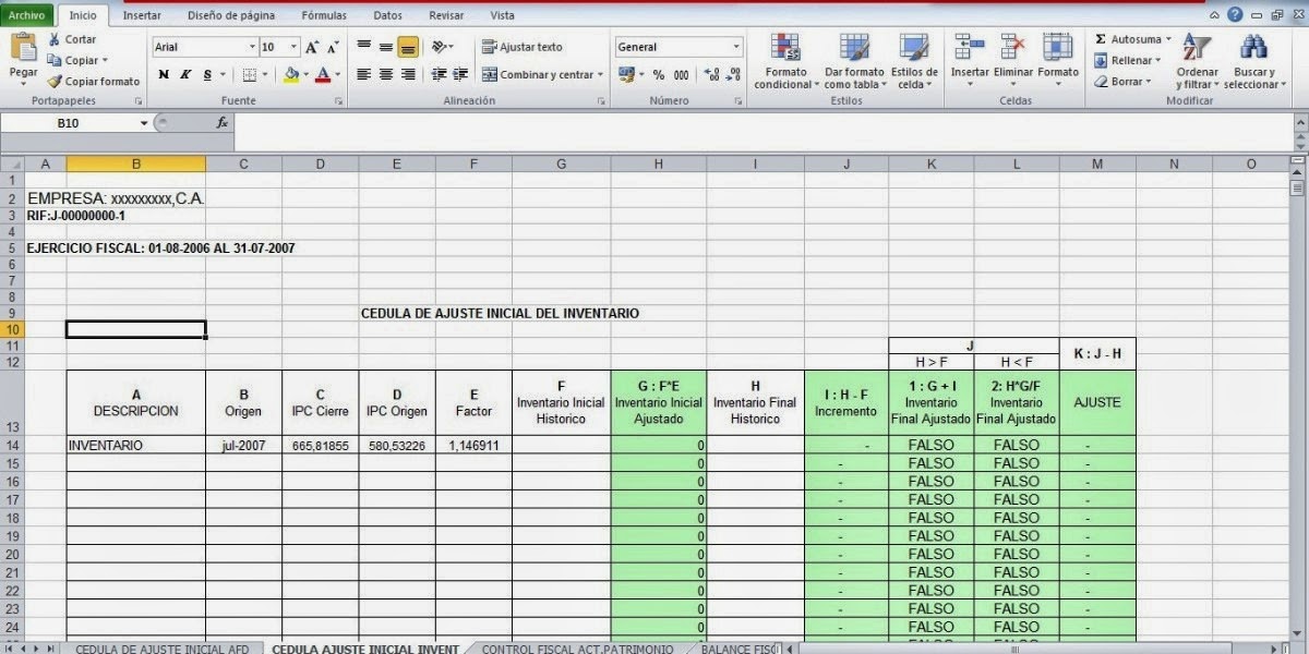 Herramientas Informáticas : Formatos Excel