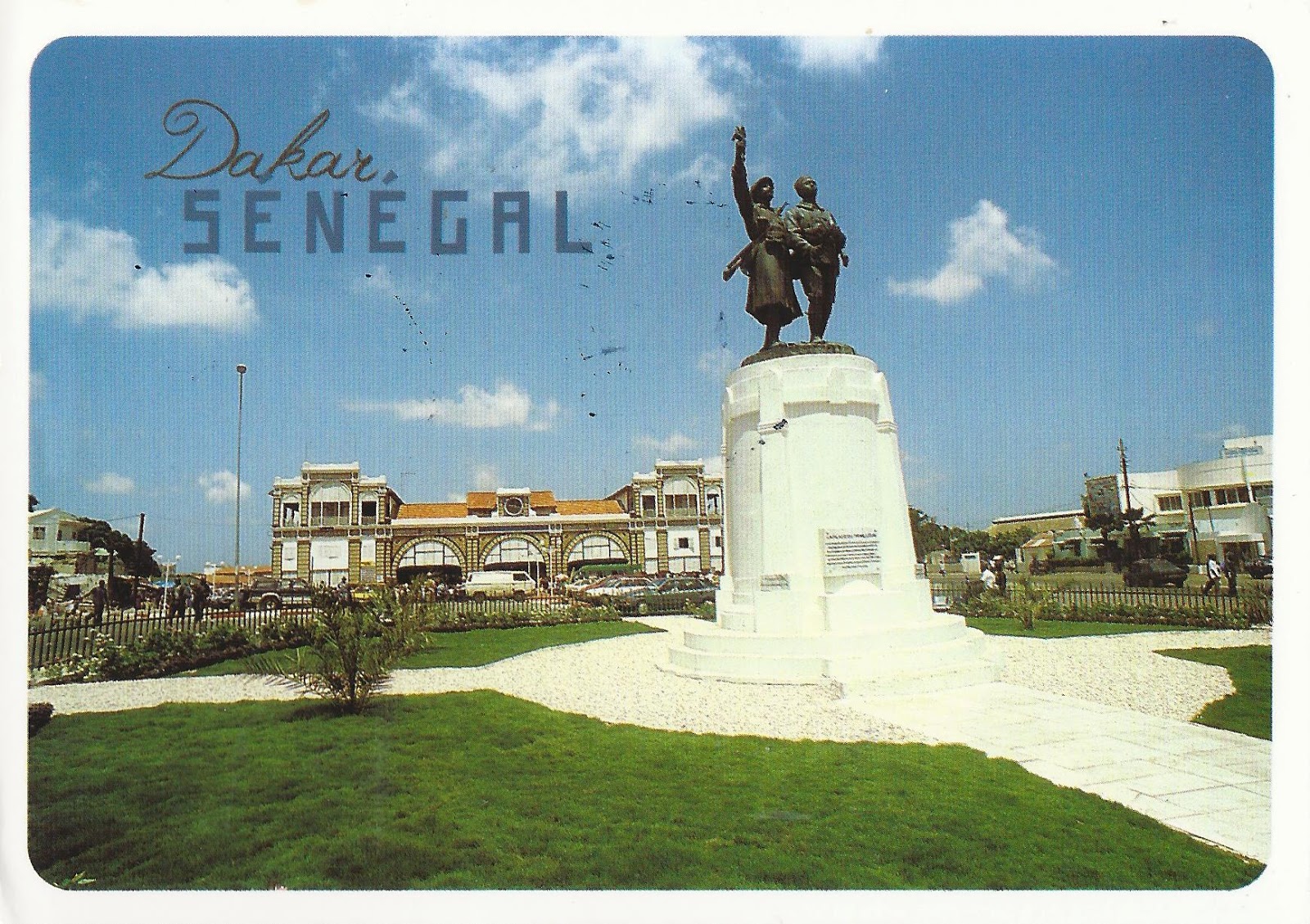 A Journey of Postcards: Senegalese Tirailleurs monument | Senegal