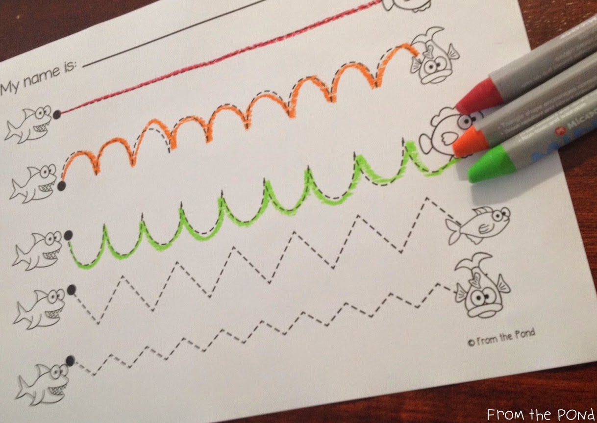 Smiley Shark + A Pre Writing Freebie | From the Pond