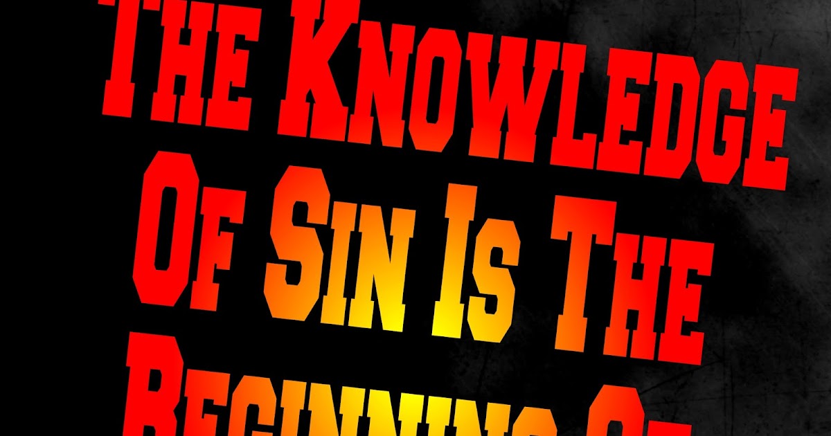 The Knowledge Of Sin