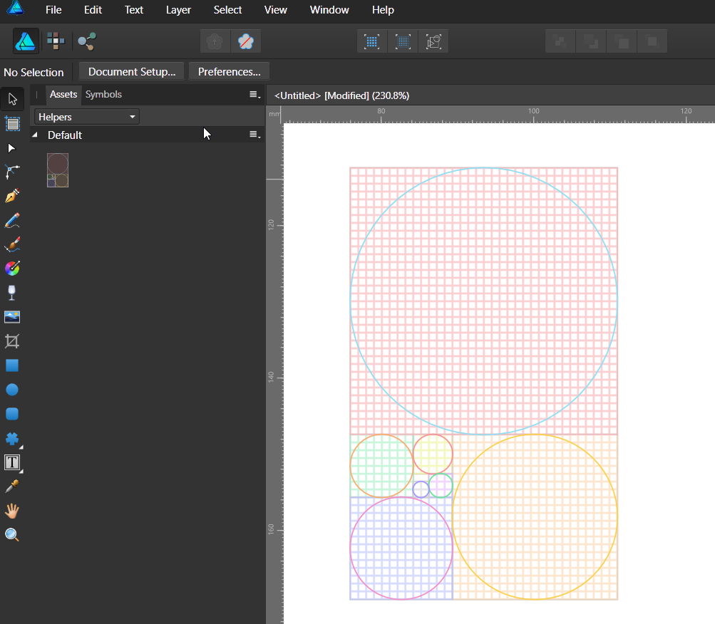 Keerah: Golden Ratio preset for Affinity Designer