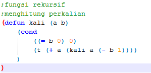 Belajar Pemrograman LISP (List Programming Language) Fungsi Rekursif ...