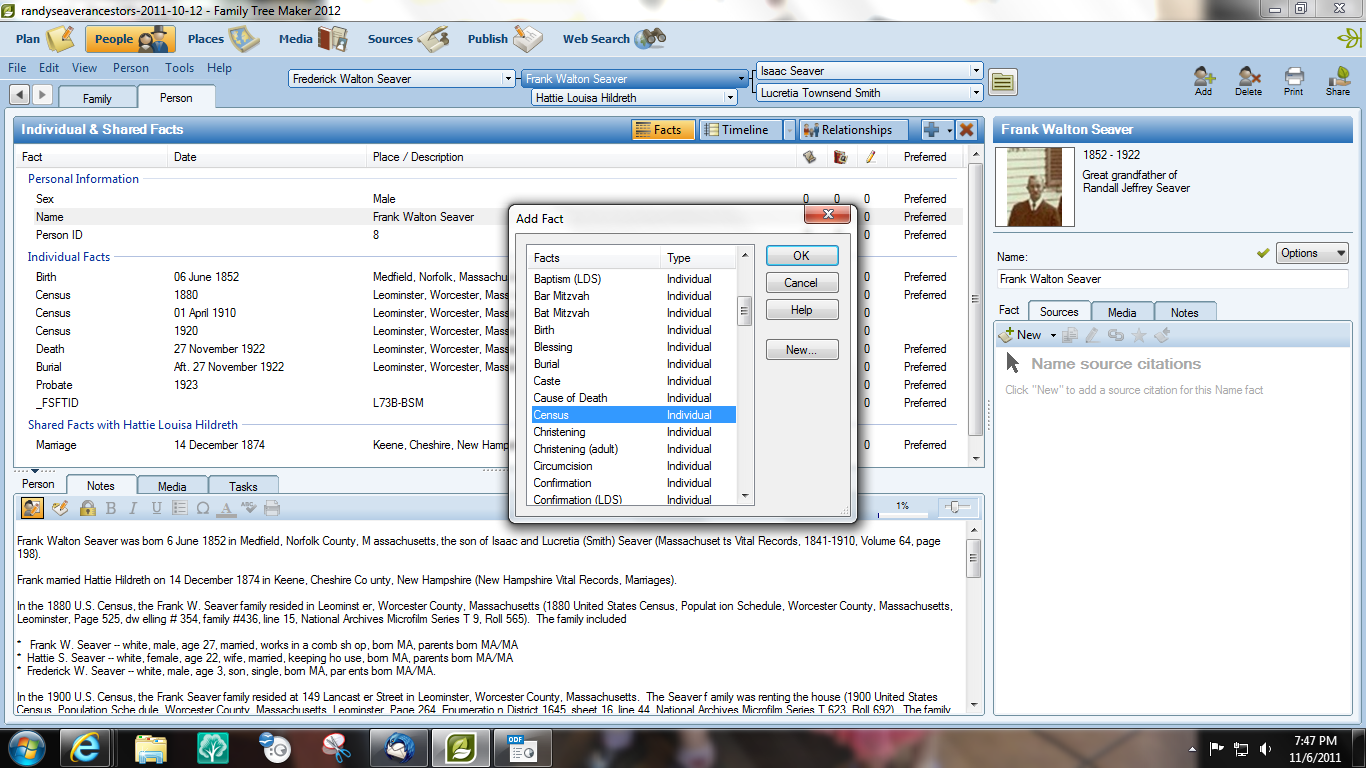 Genea-Musings: Exploring Family Tree Maker 2012 - Post 19: Creating U.S ...