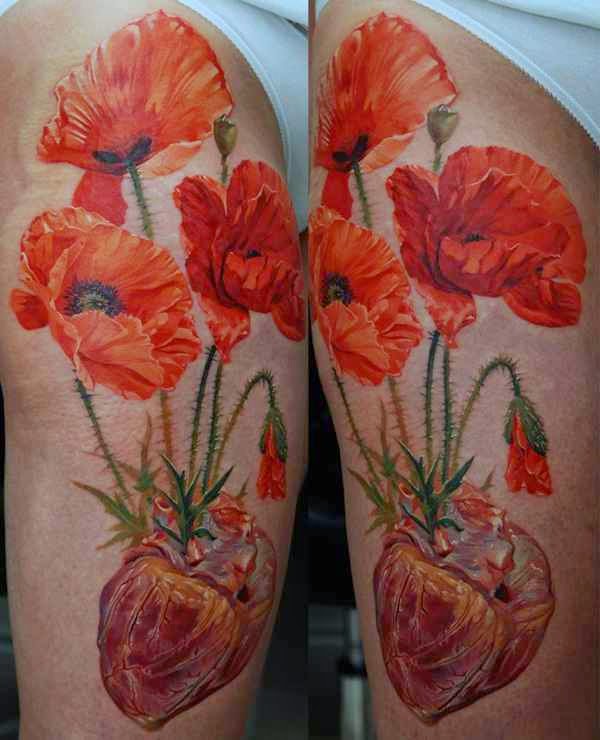 50 Gorgeous Poppy Tattoo Designs