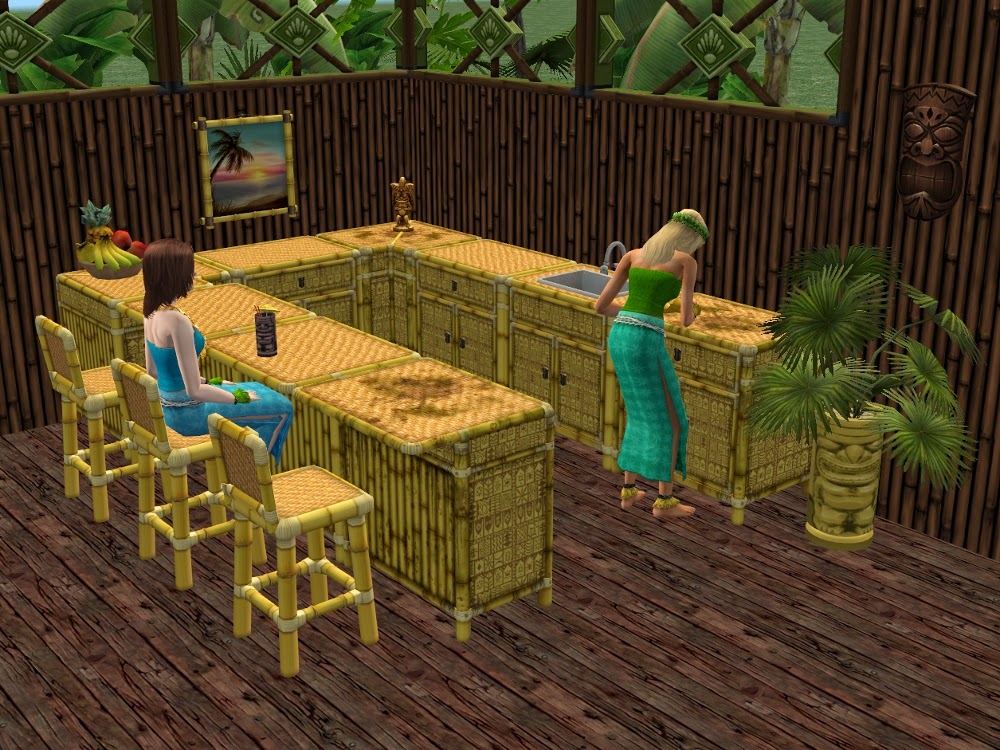 TheNinthWaveSims: The Sims 2 - Tiki Island Counter Recolours.