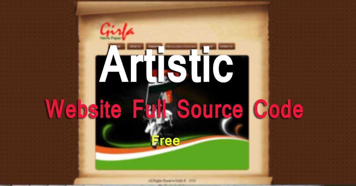 Girfa : Student Help: Artistic Website Full Source Code Free Download