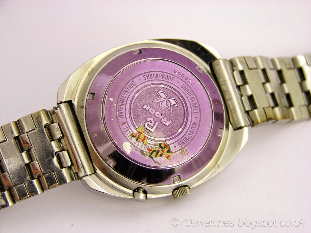 70s Watches: NOS Retro Streamline Ricoh Automatic Watch - Ricoh Automatic