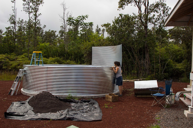 Big Island Living: Water catchment tank
