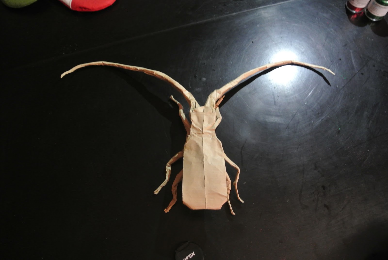 The Midnight Carver Origami Long Horn Beetle