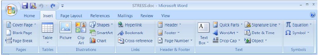 Microsoft Office 2010: MicroSoft Word 2010 Screen Layouts
