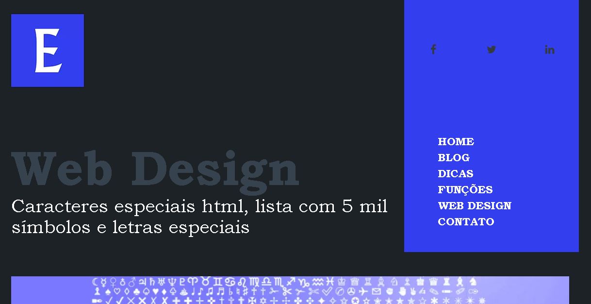 Disner Caracteres Especiais Html Meta Águia © Marketing Digital Empreendedorismo