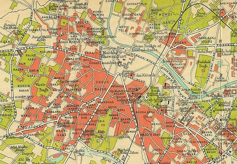 Lucknow Updates: TOURIST MAP OF OLD LUCKNOW AS WAS IN AROUND 1900