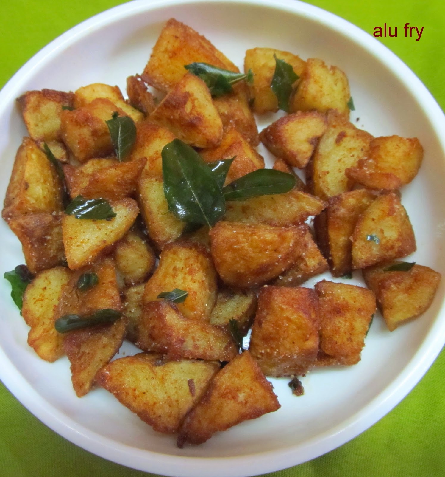 Sivani's Kitchen: Cooked Alu Fry / Boiled Potato Fry