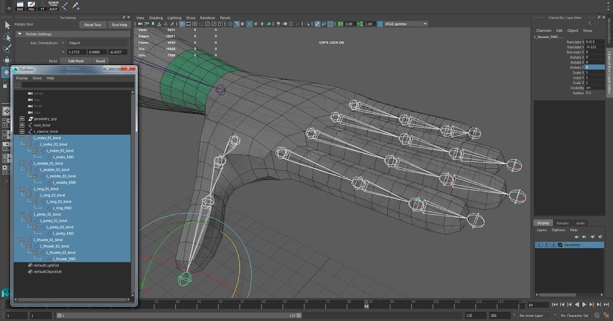 animatedcreativeandreamcswan: Maya Rigging: joint creation, and axis rotation for finger and ...