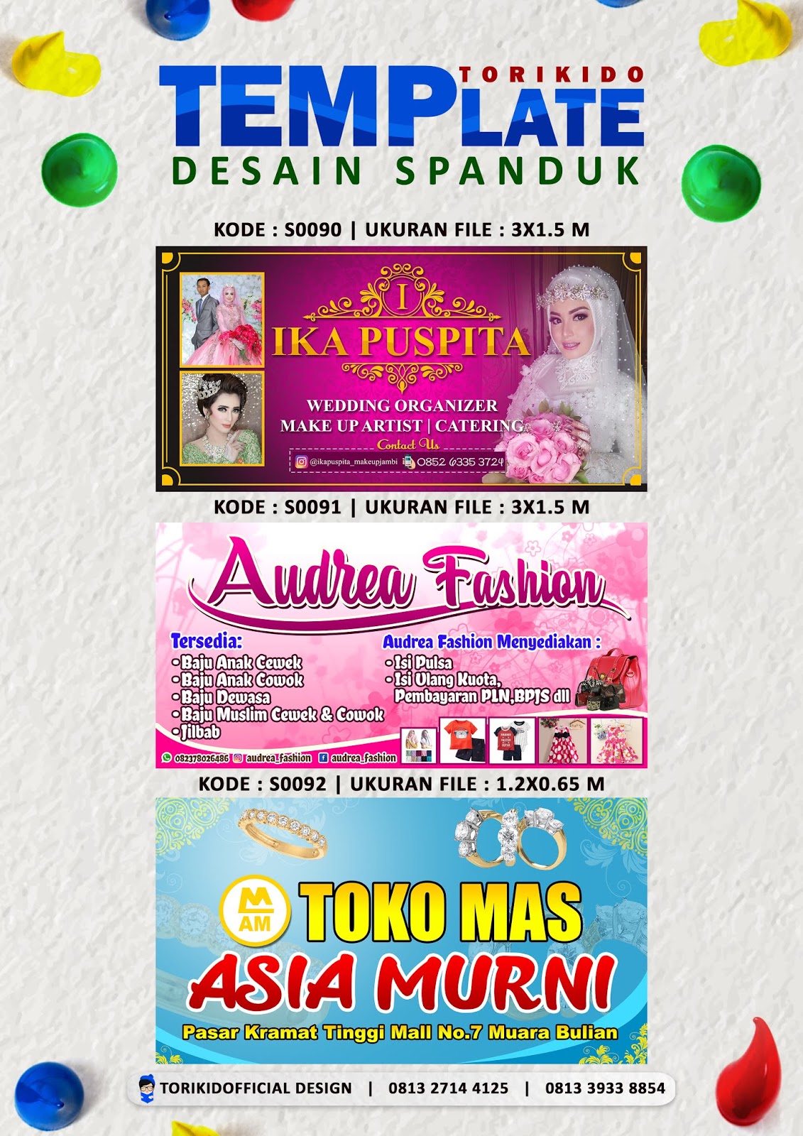 TEMPLATE DESAIN SPANDUK | Torikido Official