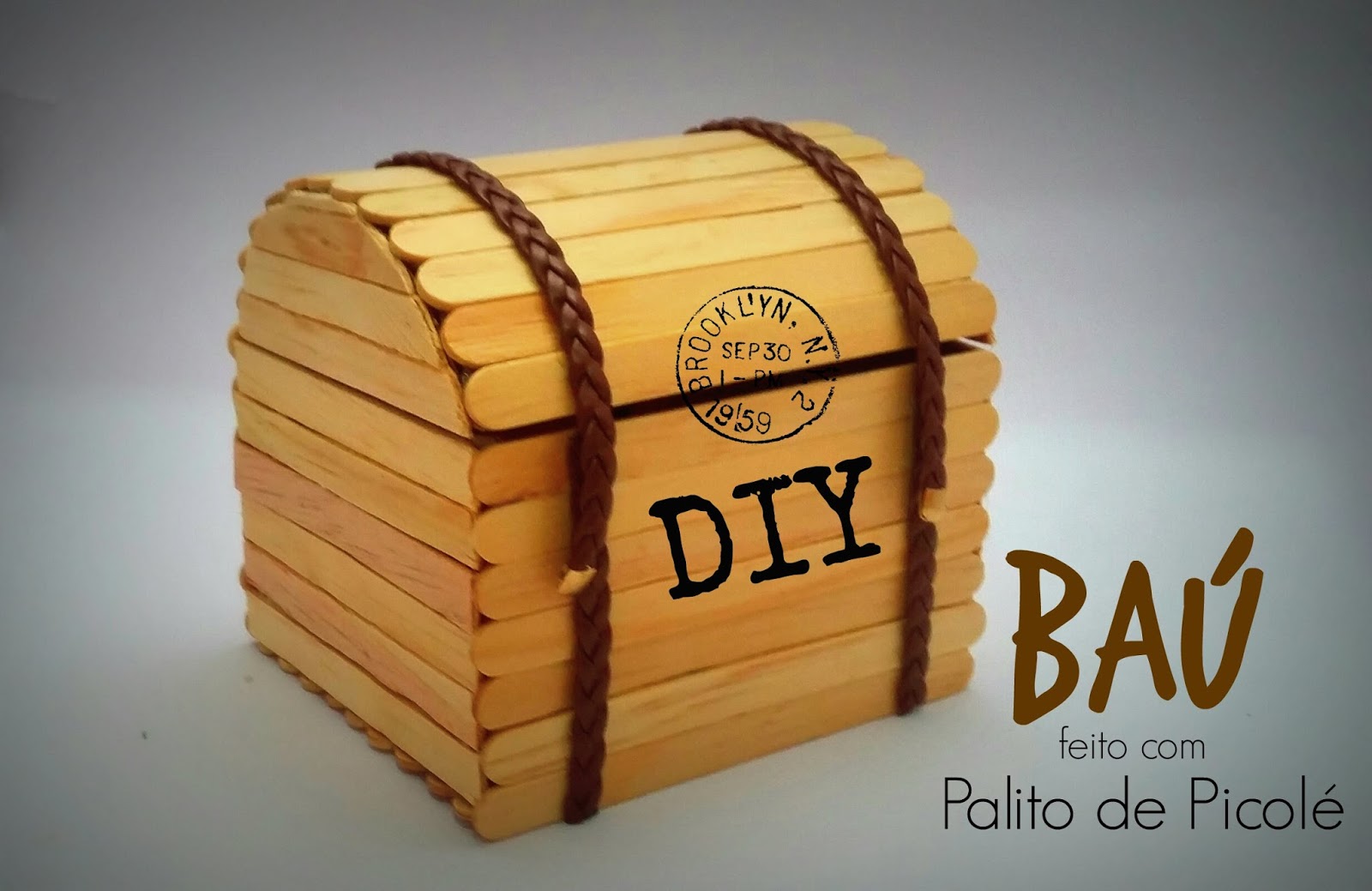 Como fazer um baú com palitos de sorvete