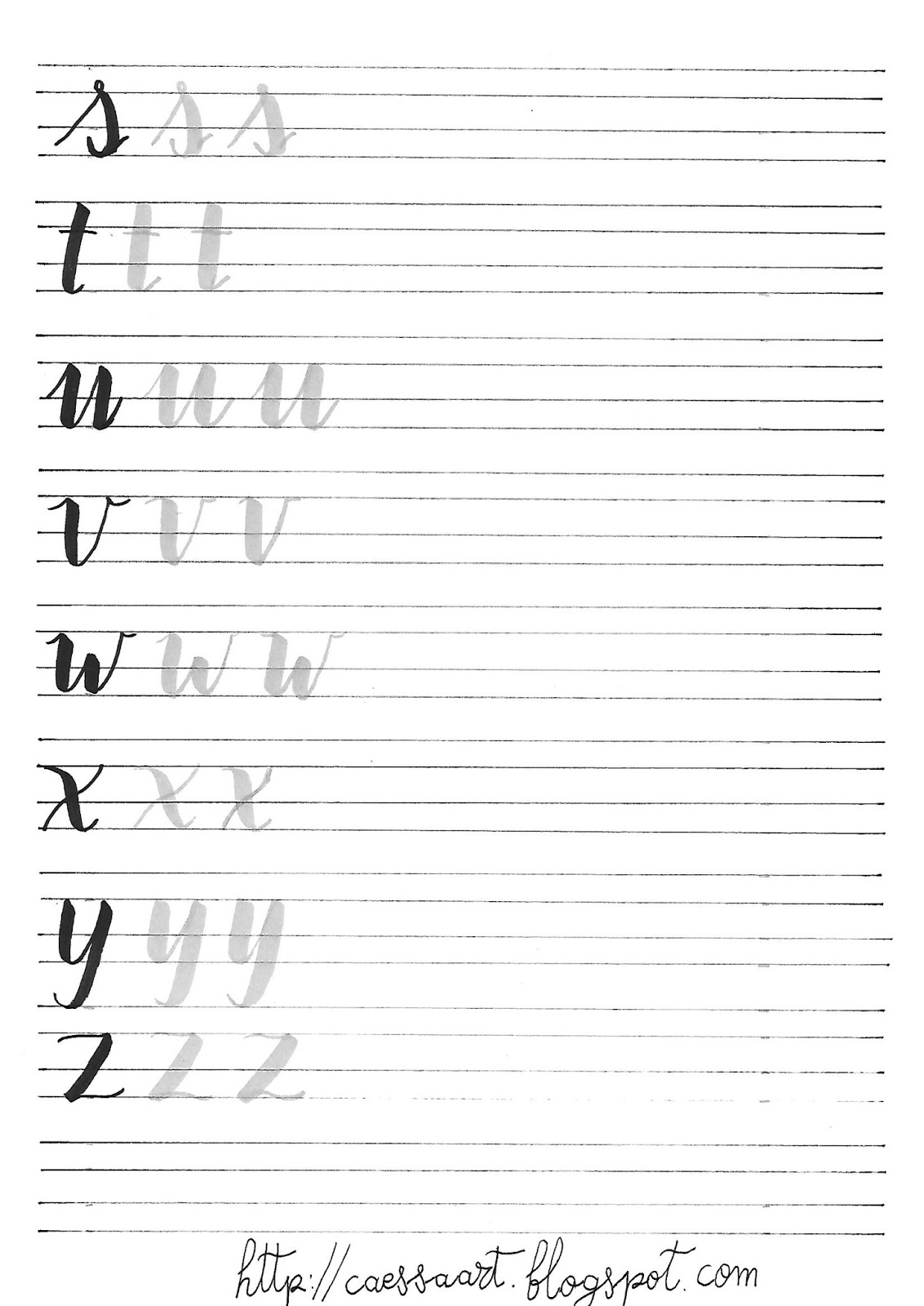 Caessa Art : ALFABETO BÁSICO DE LETTERING - ALFABETO GRANDE