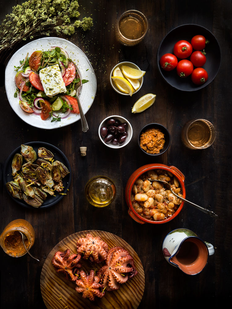 Greek Meze (Mezethes) - WILD GREENS & SARDINES