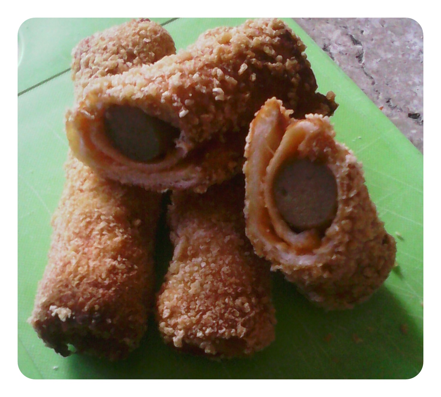 my simple kitchen: Sandwich Goreng Isi Sosis