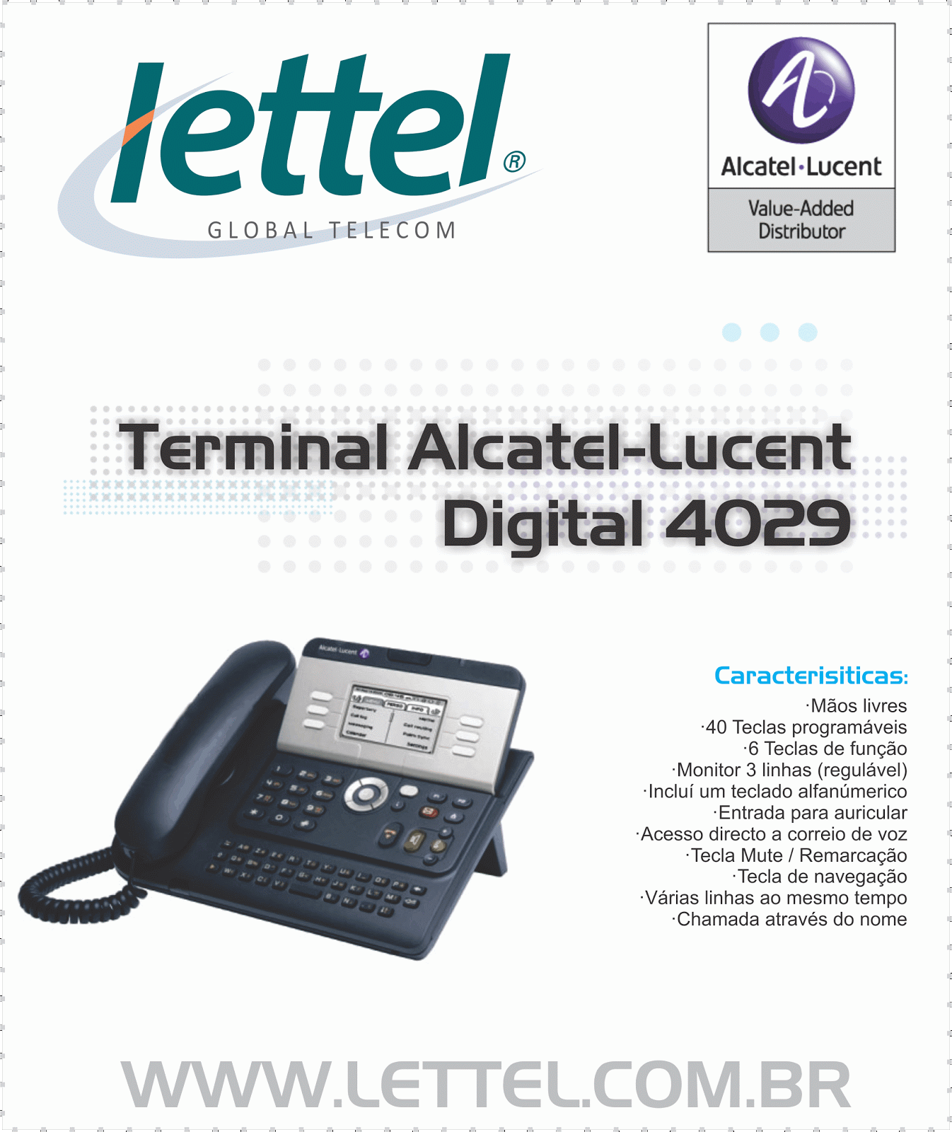 LETTEL DISTRIBUIDORA: Terminal Alcatel-Lucent Digital 4029