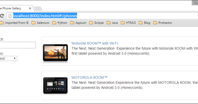 Adventures in Automation: Playing with Protractor: Learning AngularJS by setting up the PhoneCat ...