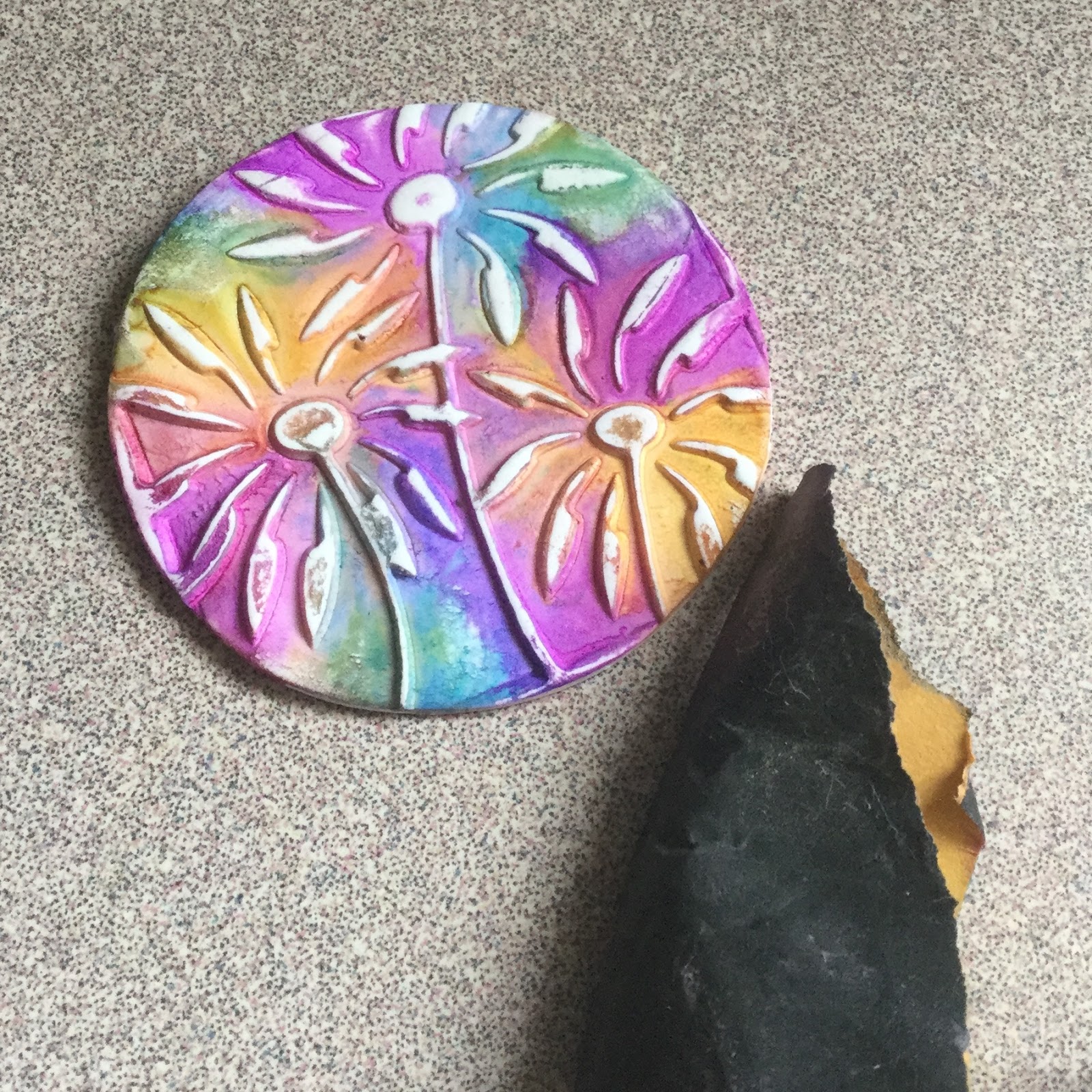 Easy Faux Batik Polymer Clay Pendants