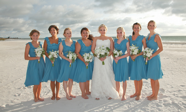 WhiteAzalea Destination Dresses: Color Your Beach Wedding with Blue