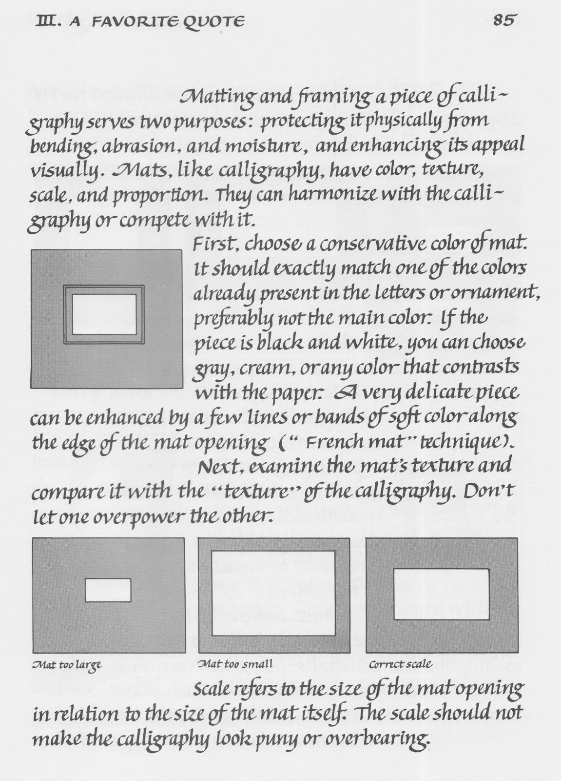 Margaret Shepherd: Calligraphy Blog: Matting your calligraphy project