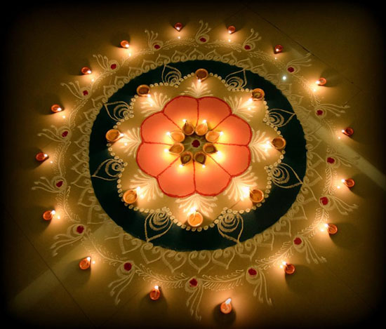 Diwali Diya Rangoli