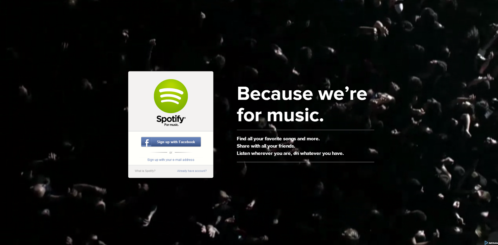 Ad Addict: Spotify. For Music.