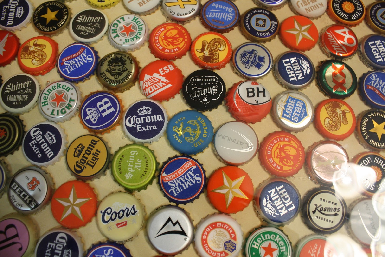 Everything Helvatica: Bottle Cap Table Top