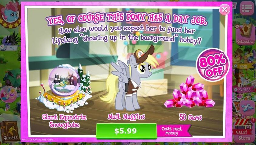 Equestria Daily - MLP Stuff!: Mailmare Derpy Added to Gameloft App as ...